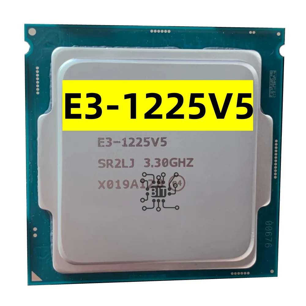 중고 Xeon E3 1225V5 CPU, 3.30GHz 8M 80W LGA1151 E3 1225 V5 쿼드 코어 E3 1225 V5 프로세서 E3 1225V5, 무료 배송 ...