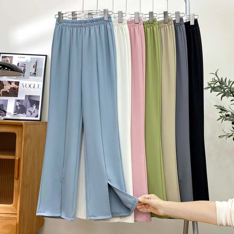 Split Suits Pants for Women 2023 New High Waisted Korean Fashion Solid ...