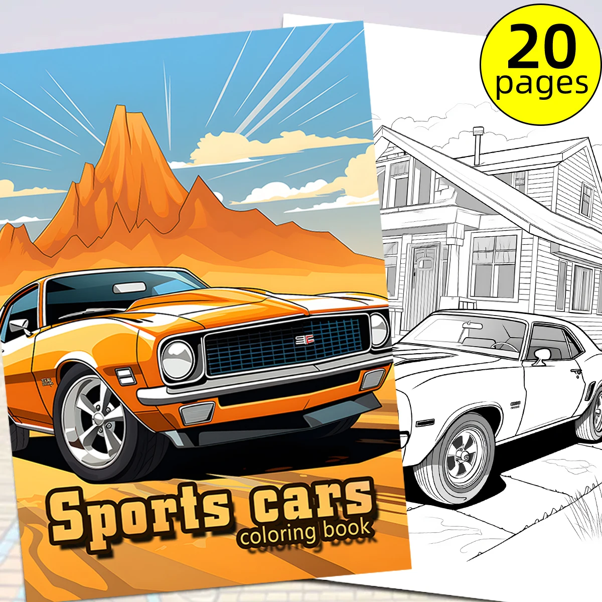 1PC-Cars-Coloring-Book-Drawings-for-Kids-Teens-Adults-Creative ...