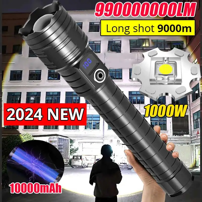 10000mah-Most-Powerful-Flashlight-white-Laser-Type-c-Lantern ...