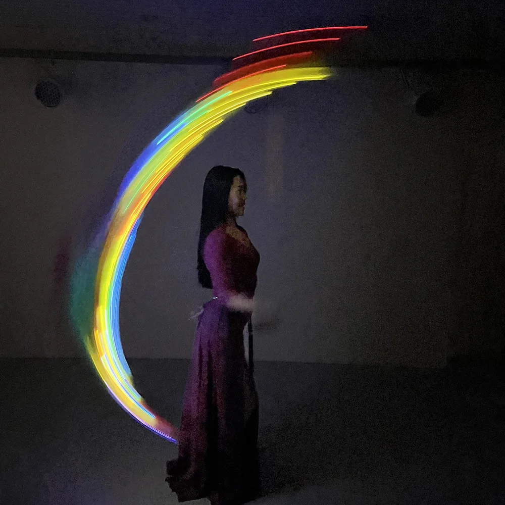 Belly dance Silk Scarf Ball Throwing Veil Glow Ball Throwing 1piece ...