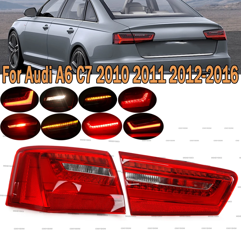 Outer/ Inner Side Rear Tail Light Brake Fog Light Tail Stop Turn Signal ...