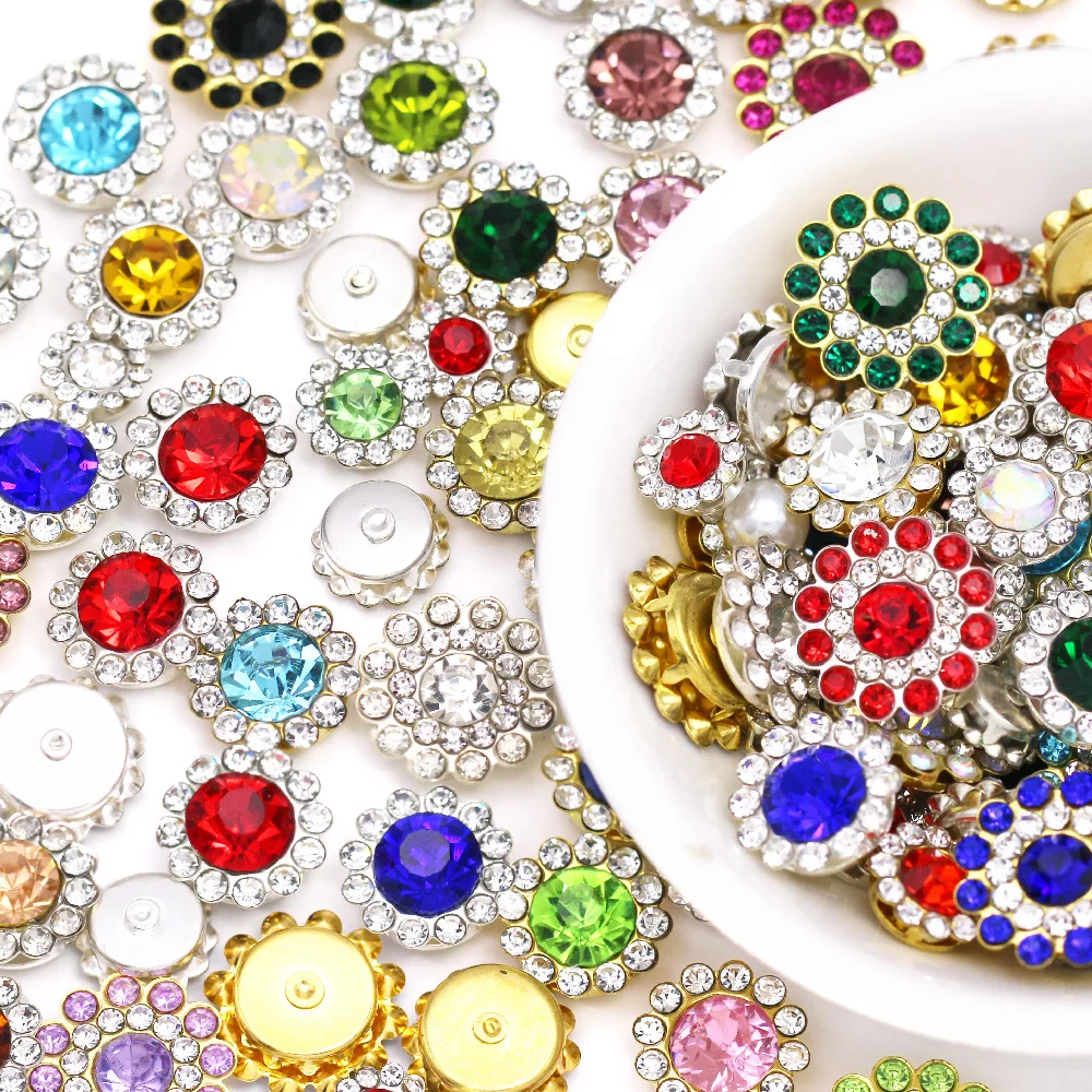 20-50-100Pcs-Rhinestones-Flower-Strass-Crystal-Sew-On-Rhinestones-For ...