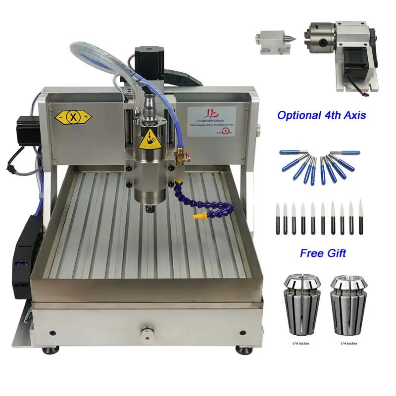 4 Axis 1.5kw Usb Cnc Router 3020 Metal Cnc Cutting Milling Machine ...