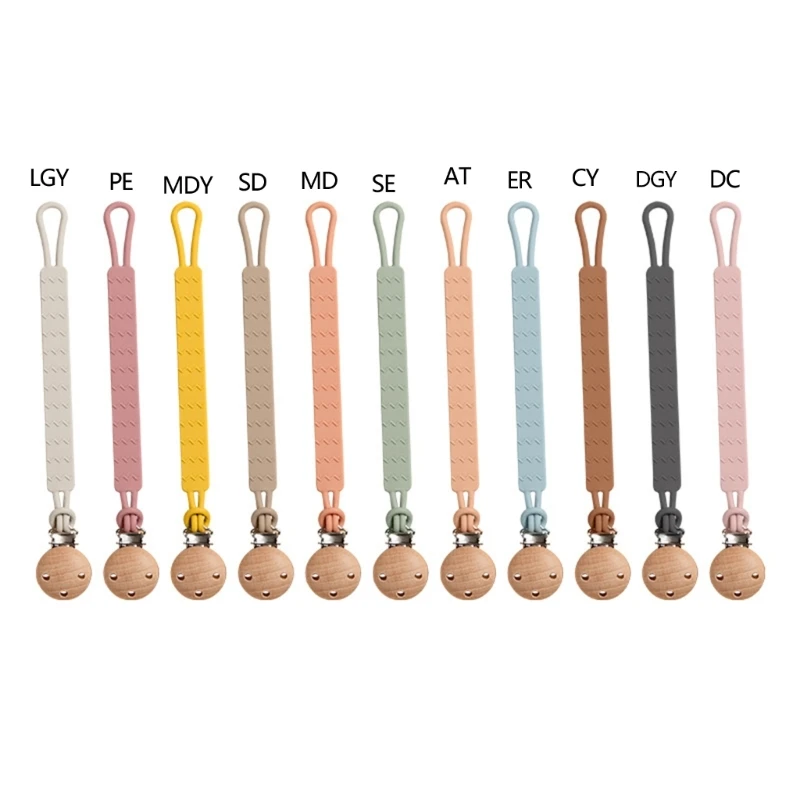 Anti-Lost-Chain-Baby-Pacifier-Clip-Nipple-Hanging-Strap-Holder-Silicone ...