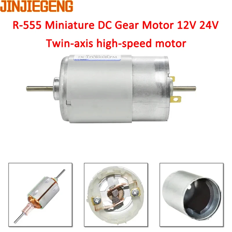 555-Double-Output-Shaft-High-Speed-4000-8000rpm-Electric-12-V-24-Volt ...