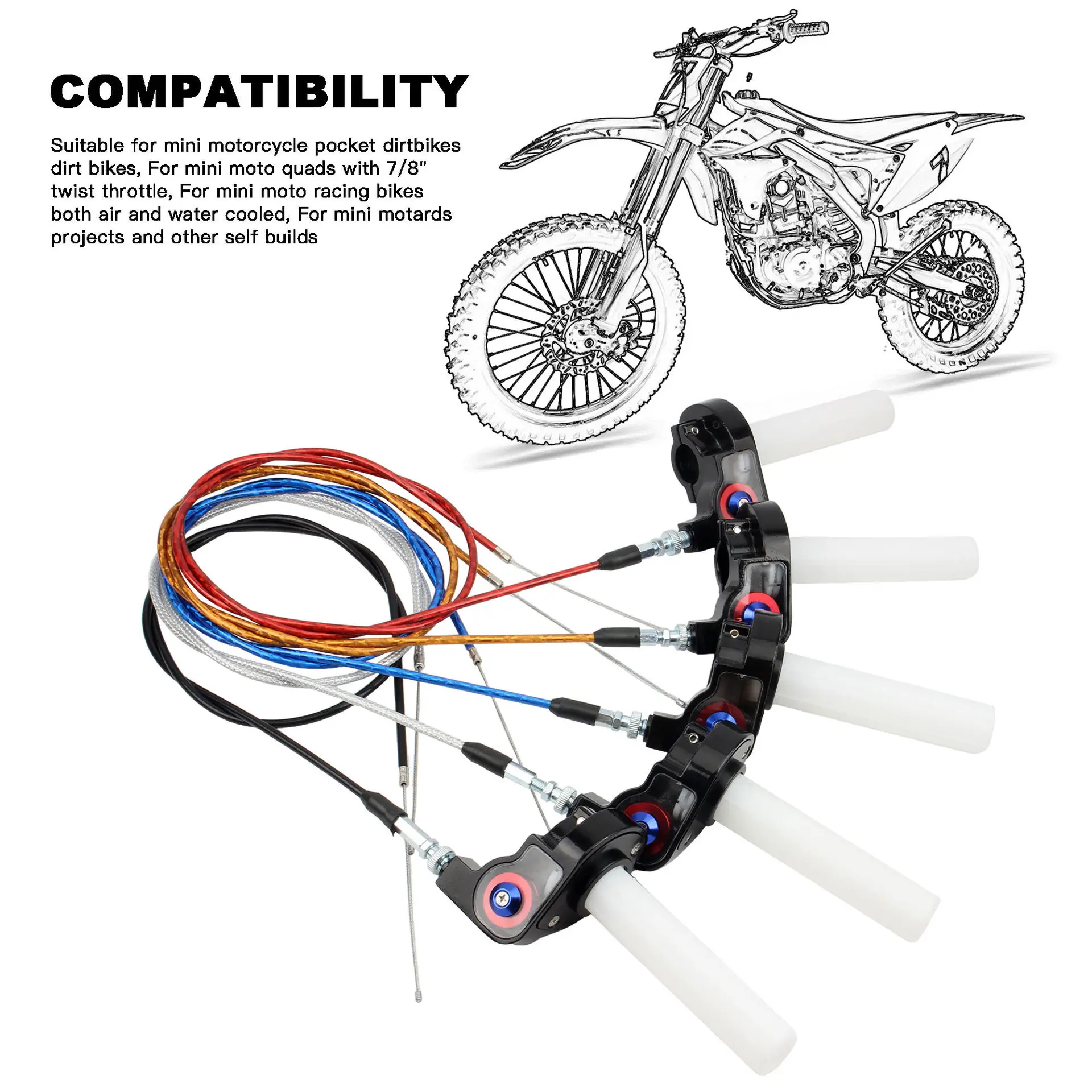 Motorcycle visual 1/4 Quick Turn Throttle Grips Settle & twist gas ...
