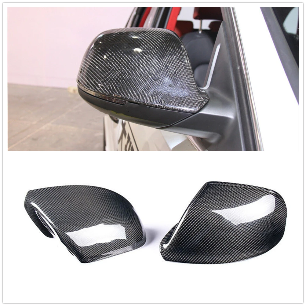 Carbon-Fiber-Car-Exterior-Mirror-Cover-Rear-View-Case-Reverse-Cap-Shell ...