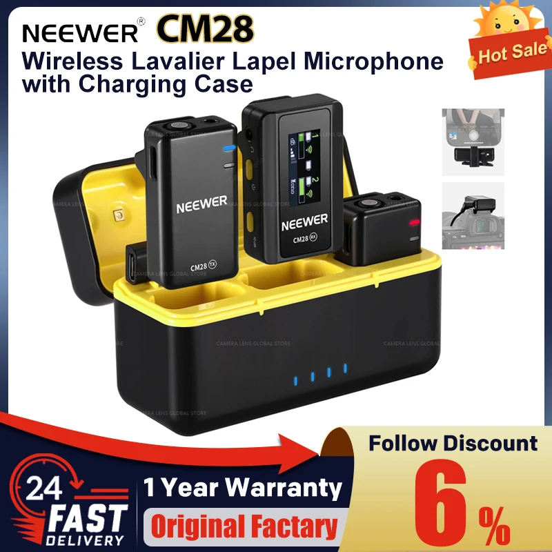 NEEWER-CM28-Wireless-Lavalier-Lapel-Microphone-for-iPhone-15-Pro-Max ...