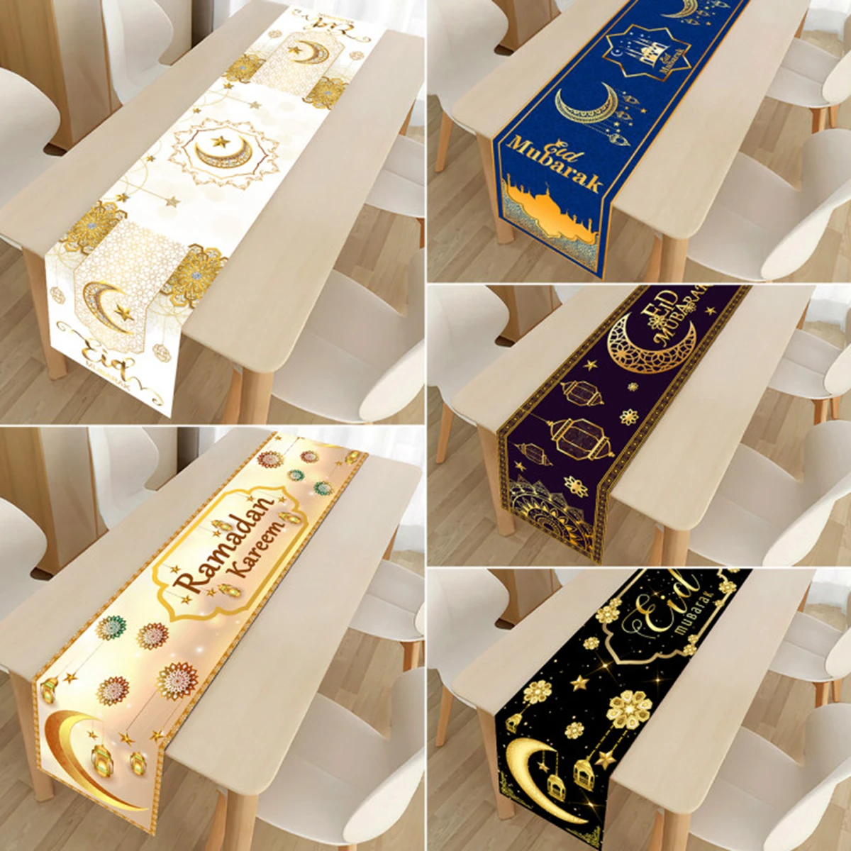 Ramadan-Decoration-Table-Runner-EID-Mubarak-Tablecloth-Ramadan-Kareem ...