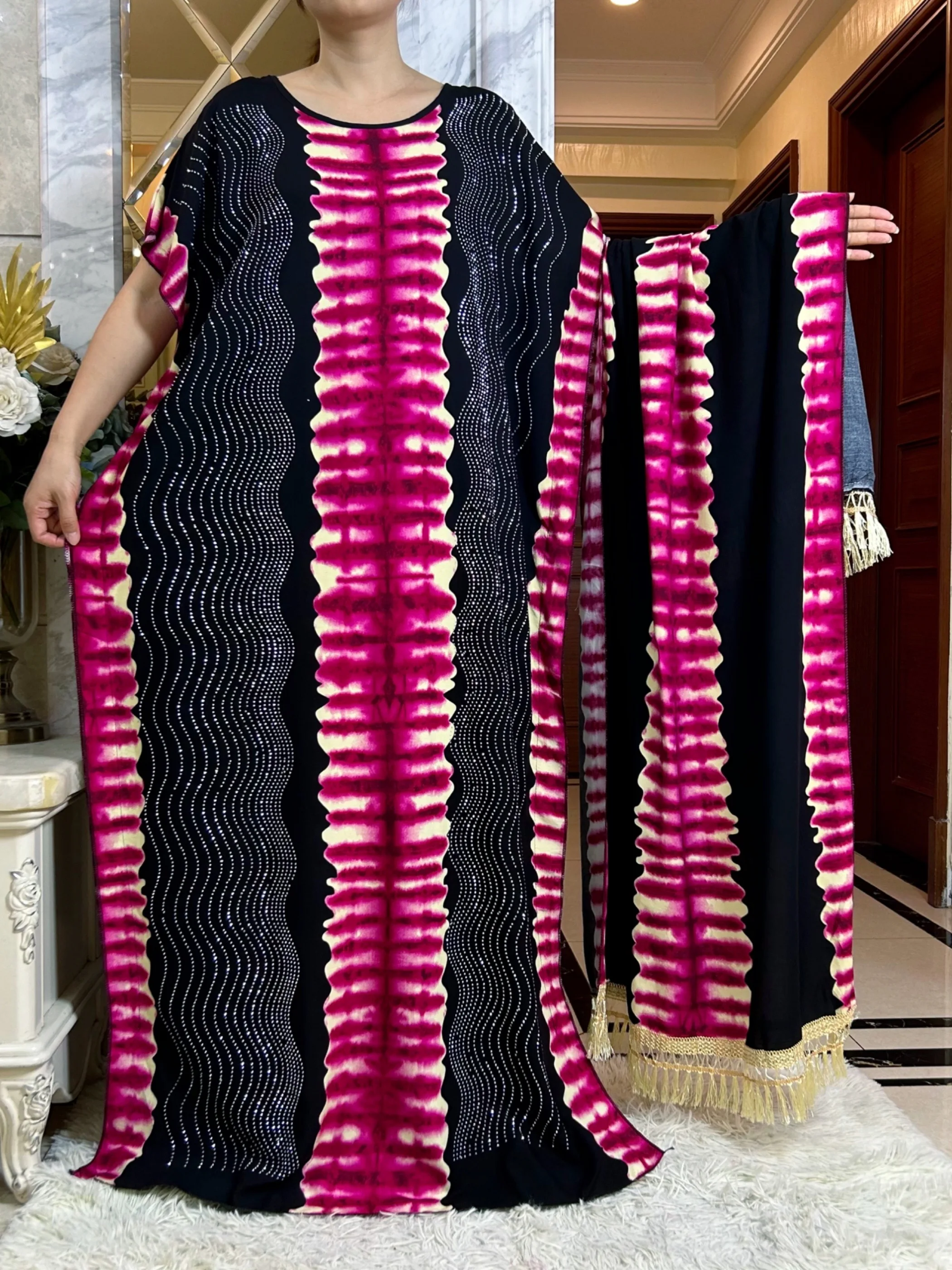 2024-African-Abaya-Summer-Fashion-Lady-Clothing-Cotton-Printing-Loose ...