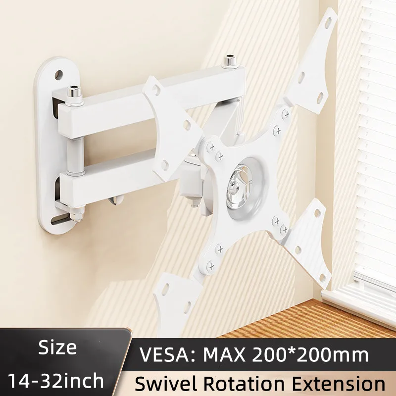 TV-Wall-Mount-Bracket-Rotation-Tilt-Swivel-Retractable-TV-Mount-Stand ...