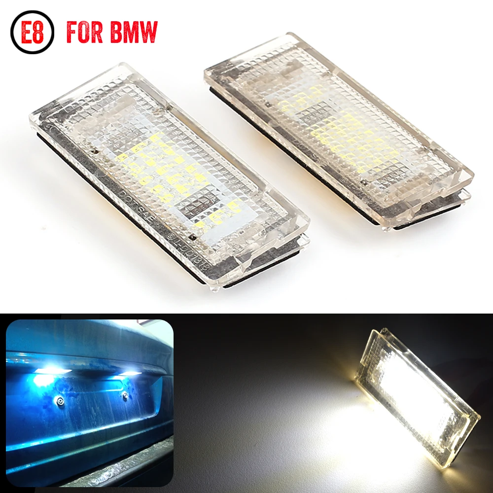 2-PCS-White-18-SMD-LED-License-Plate-Lights-Car-Number-Lamps-Bulbs-for ...