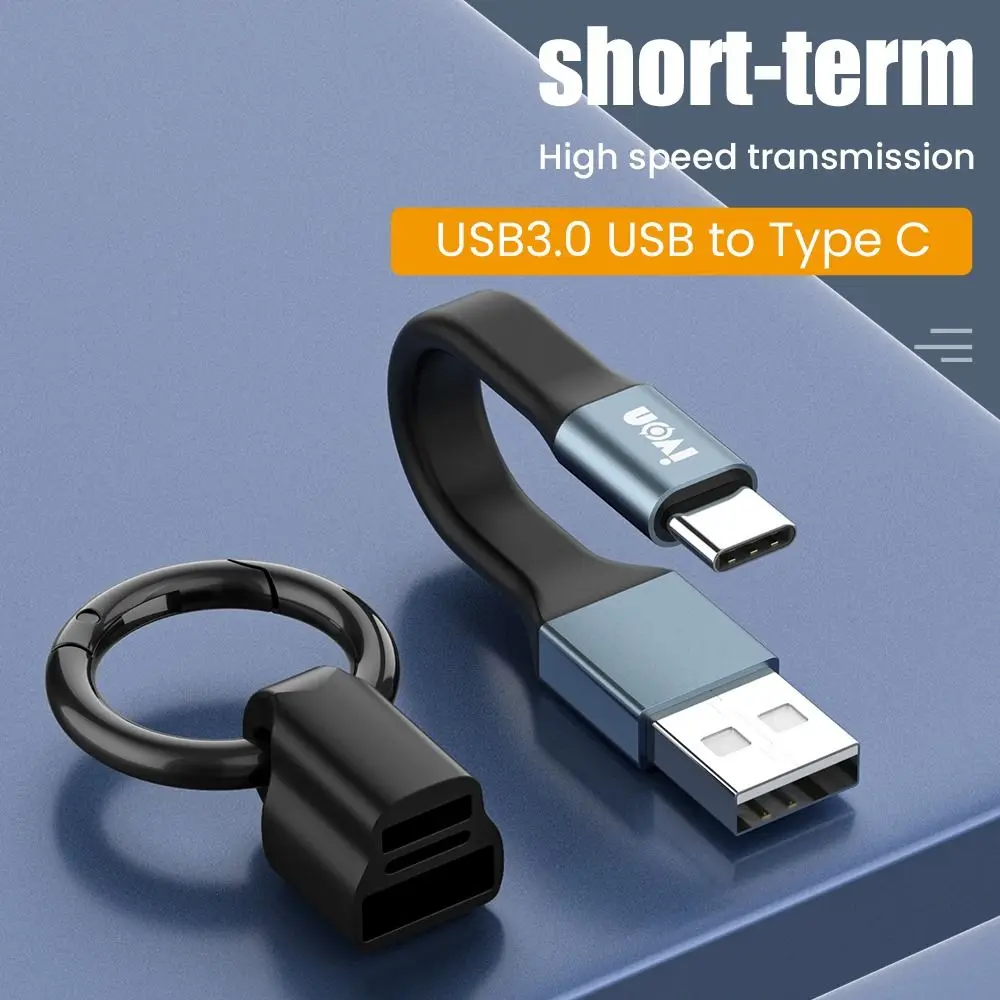 NEW Ultra Short Type-C Data Cable Micro USB 3.1A Max Phone Charger Cord ...