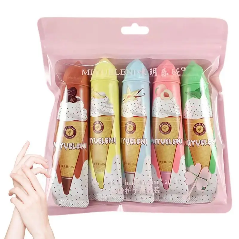 5Pcs/Lot Hand Cream Set Hands Skin Moisturizing Anti Crack Hand Lotion ...