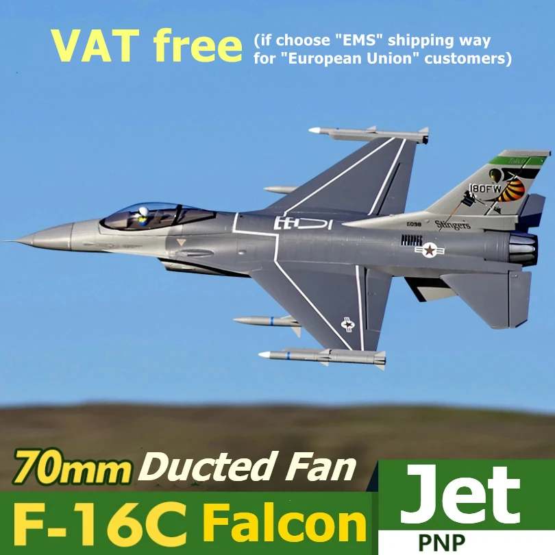 FMSRC-RC-Airplane-70mm-F16-F-16C-Falcon-V2-Ducted-Fan-EDF-Jet-Model ...