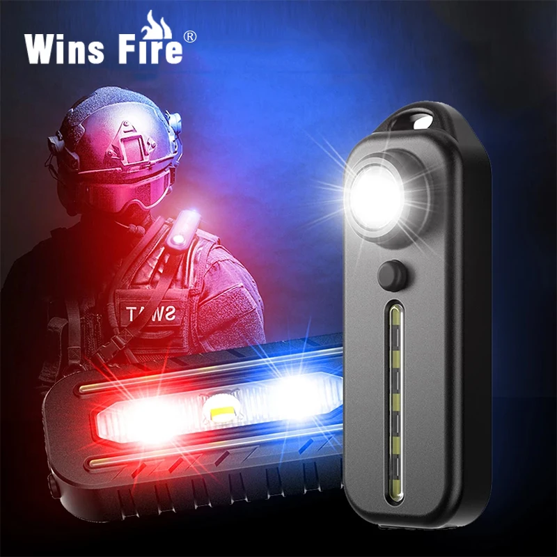 Type-C-Flashlight-Rechargeable-LED-Red-Blue-Shoulder-Police-Light ...