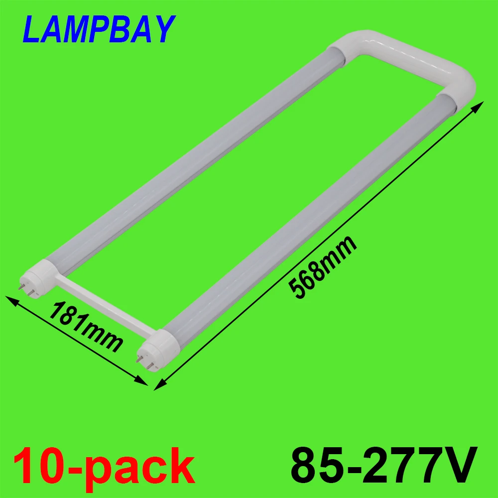 U-shaped-LED-Tube-Bulb-2ft-20W-2200LM-T8-G13-Bi-pin-square-fixture ...