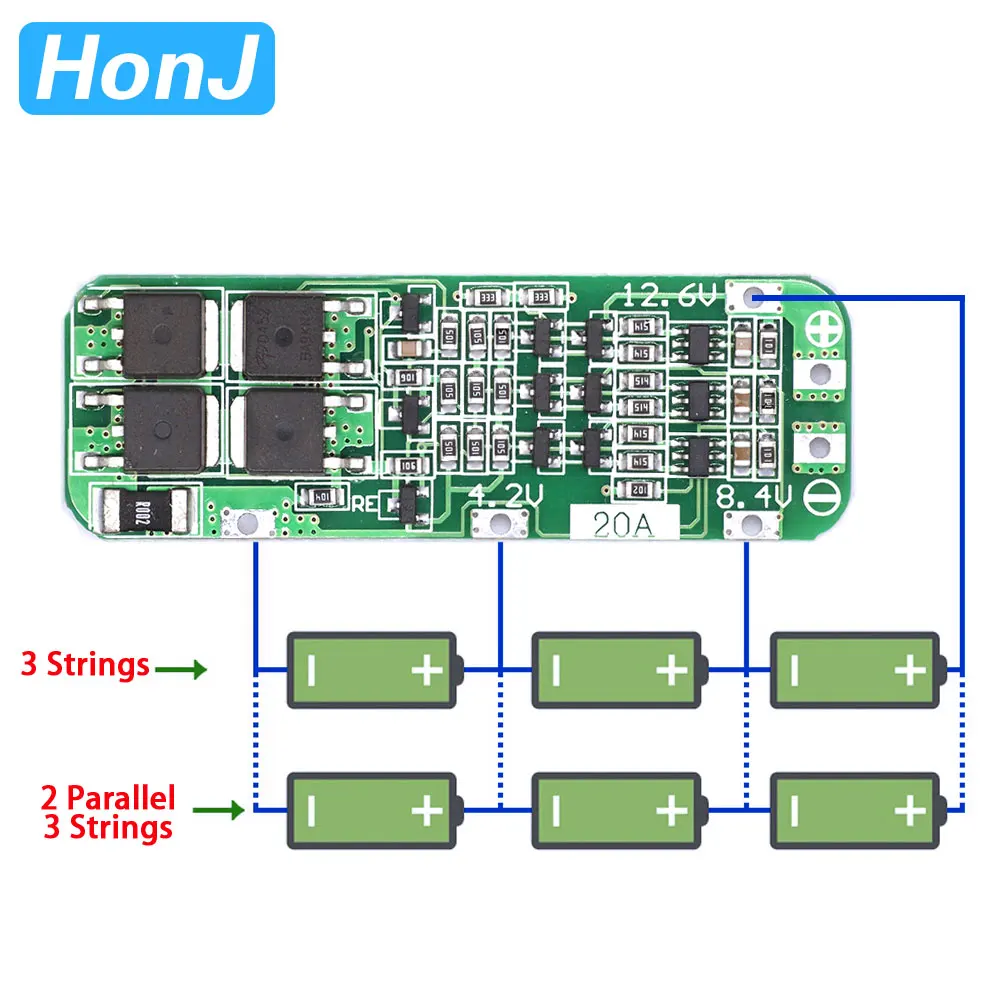 3S-20A-Li-ion-Battery-18650-Charger-PCB-BMS-Enhanced-Protection-Board ...