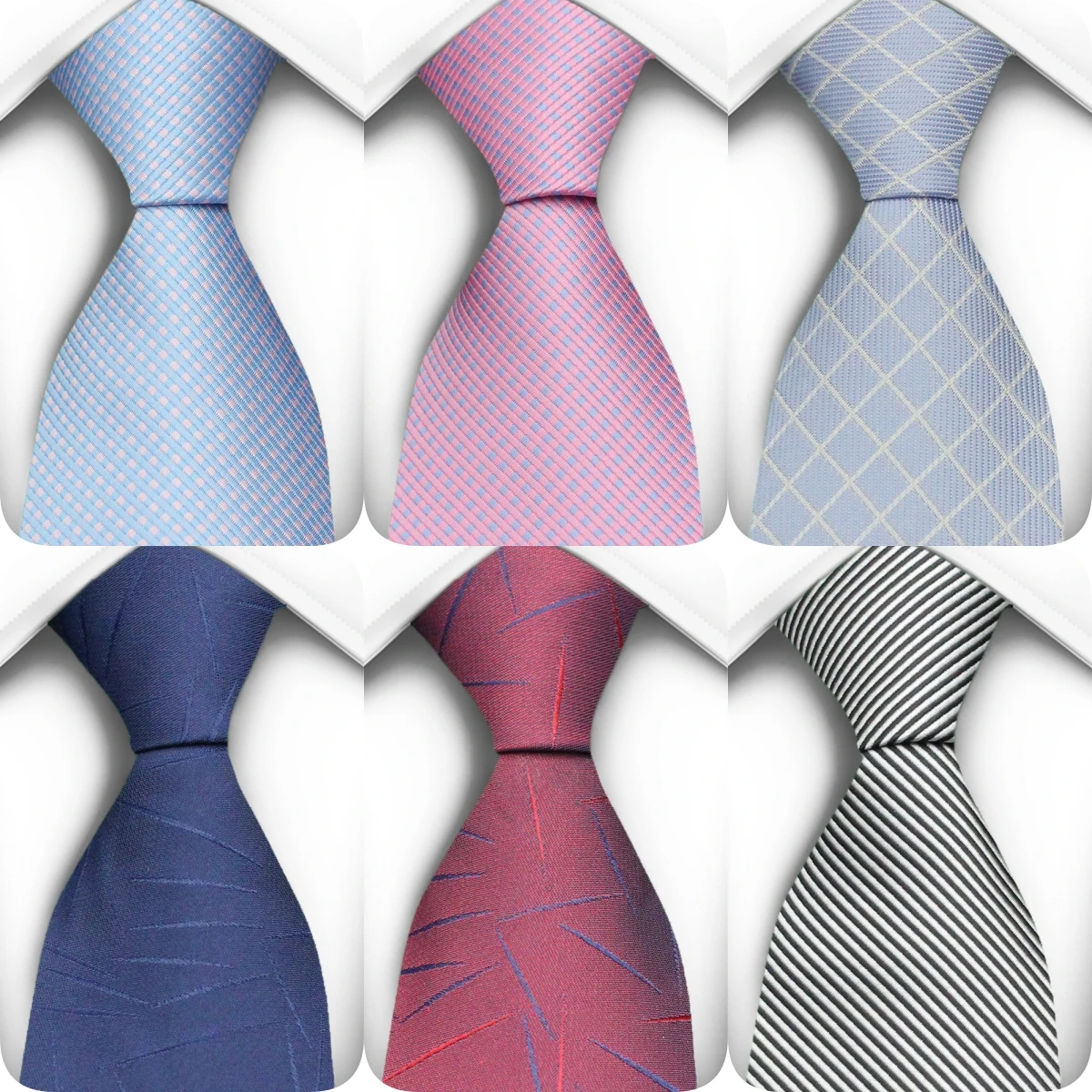 New-Design-Fashion-Necktie-Blue-Pink-Red-Polka-Dot-Ties-for-Man ...