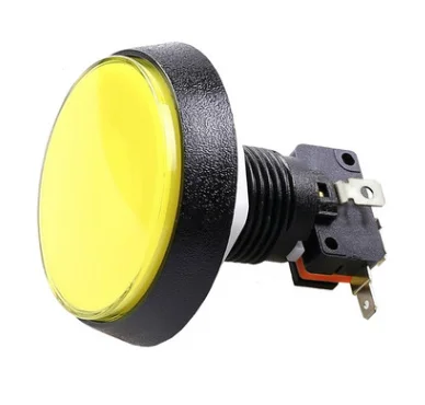 Arcade Button 5 Colors LED Light Lamp 60MM 45MM Big Round Arcade Video Game Player Push Button ...