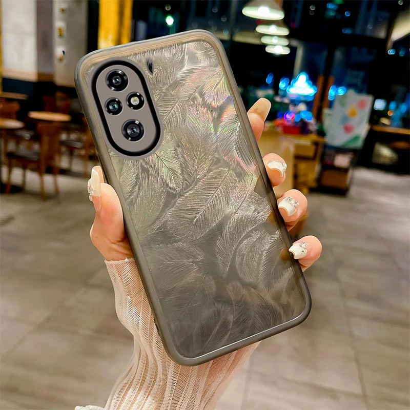 Luxury-Feather-Pattern-Phone-Case-for-Honor-200-Pro-Full-Camera ...