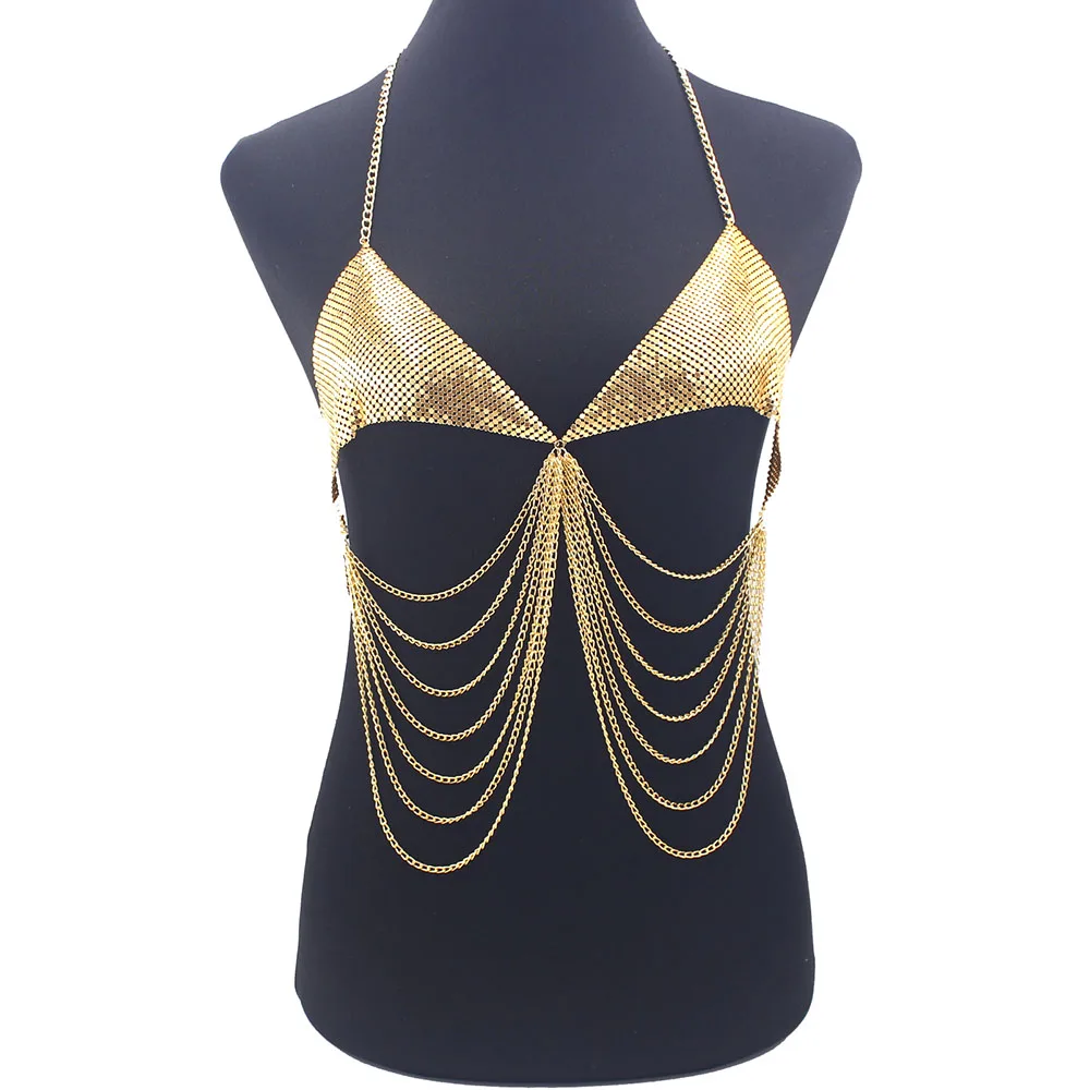 Hot-Sale-Metal-Shiny-Bra-Tassel-Women-Bra-Body-Chain-Good-Quality-Gold ...
