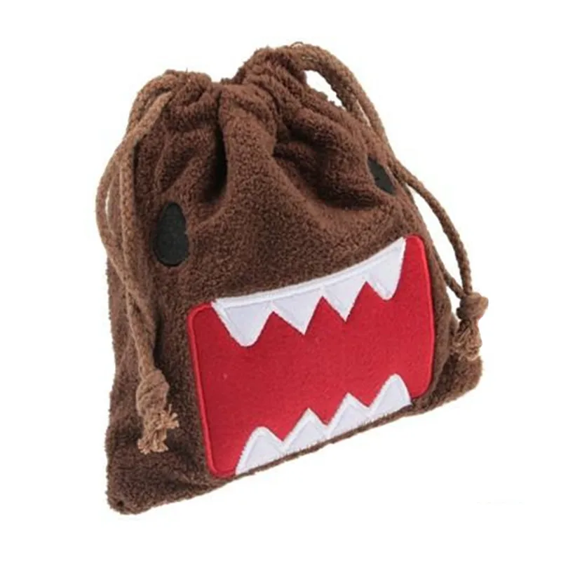 Domo Kun Plush Drawstring Bag Pouch Cartoon Anime Cute Kawaii Storage ...