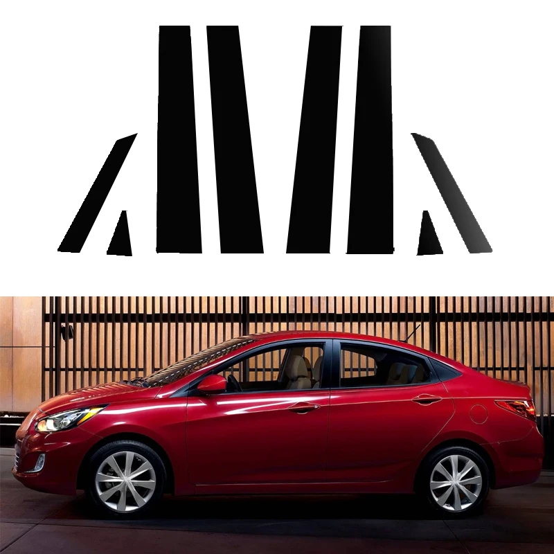 Black-Silvery-Car-Window-Sticker-Pillar-Posts-Decal-Trim-Door ...