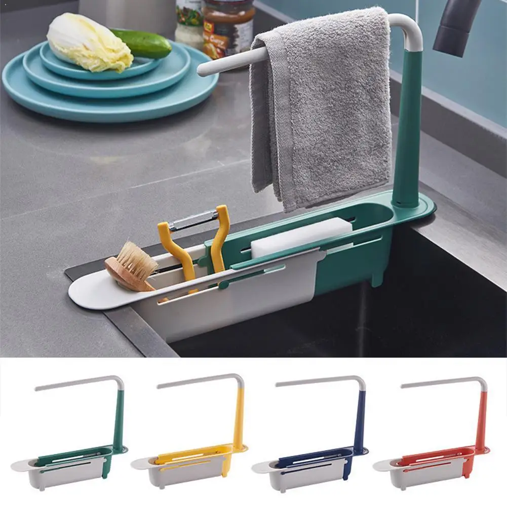 Home Kitchen Water Filter Telescopic Storage Shelf For Sink Water ...