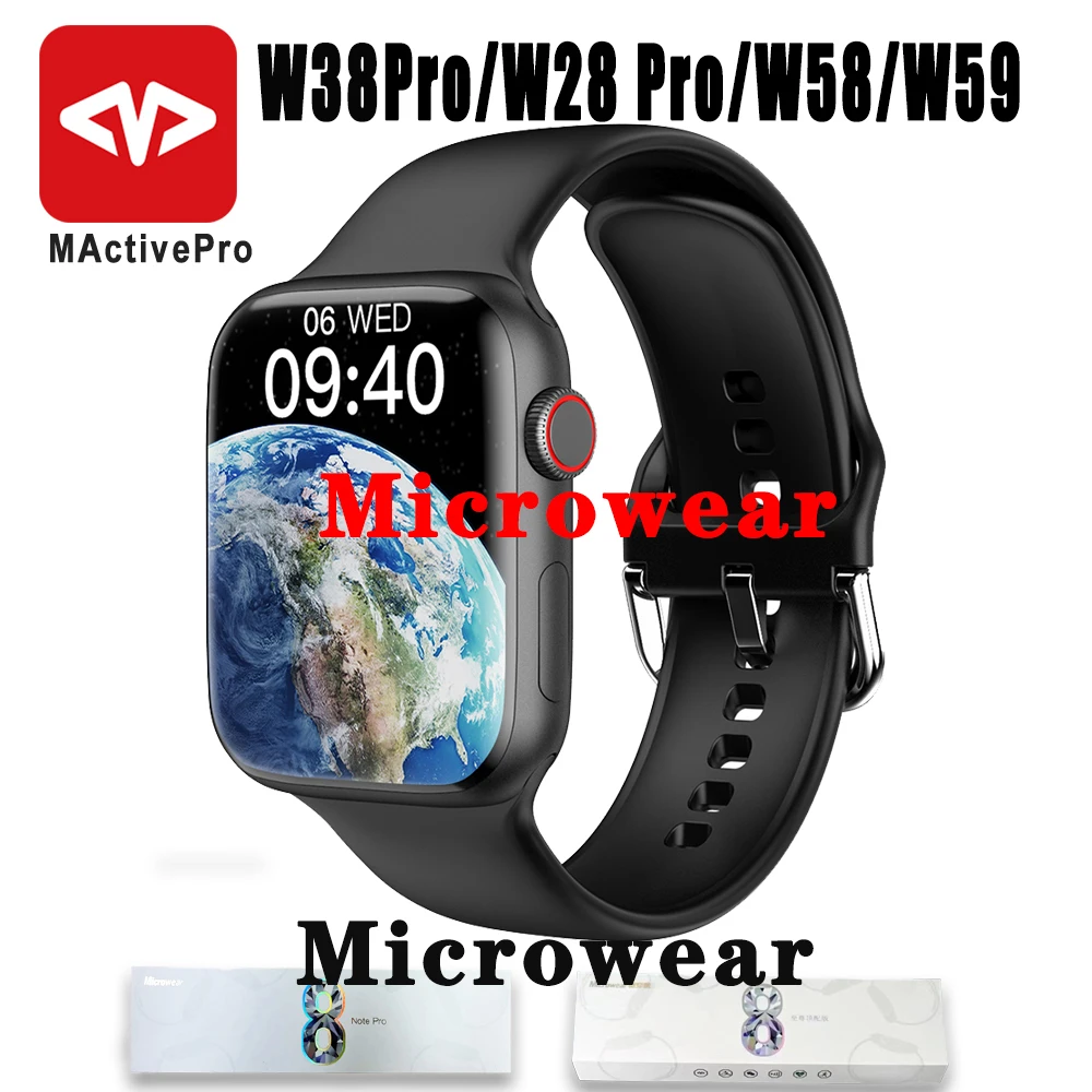 Relógio inteligente série 8 w58 w59 w38 w28 pro smartwatch feminino masculino nfc bt chamada ...