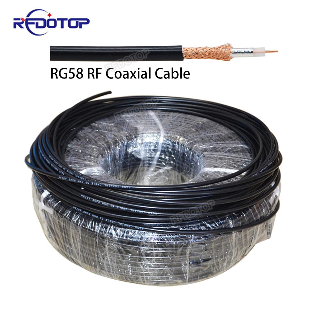 New-RG58-Extension-Cable-Flexible-Low-Loss-Coaxial-4G-Antenna-Black ...