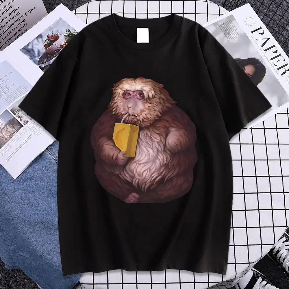 Funny-Zoon-XingXing-Monkey-Graphic-Print-T-Shirt-Summer-Cotton-Short ...