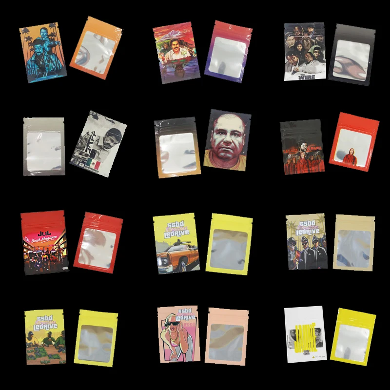 Folha-de-alum-nio-Zip-Lock-Bags-Smell-Proof-Small-Flat-Pouches-Clear ...