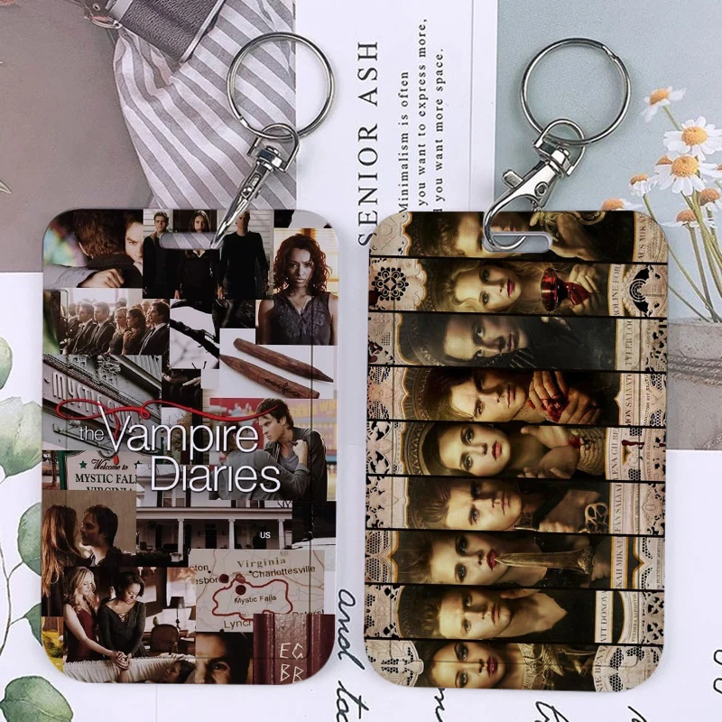 Aesthetic-The-Vampire-Diaries-Keychain-Card-Holder-Damon-Elena-Stefan ...