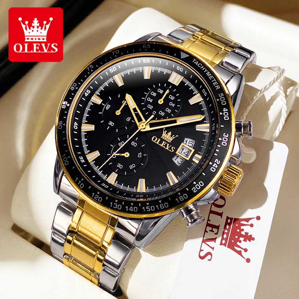 OLEVS-Chronograph-Quartz-Watch-For-Men-Multi-function-Calendar-Sports ...