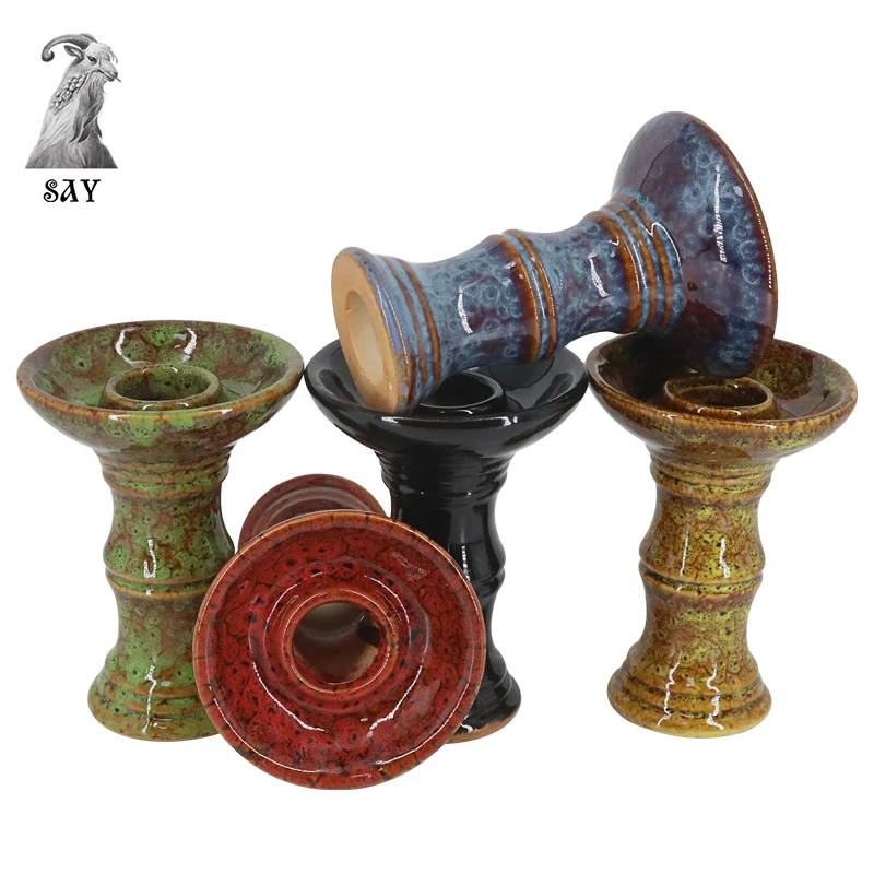 New-Styles-Single-Hole-Hookah-Tobacco-Bowl-Glazed-Ceramic-Shisha-Head ...