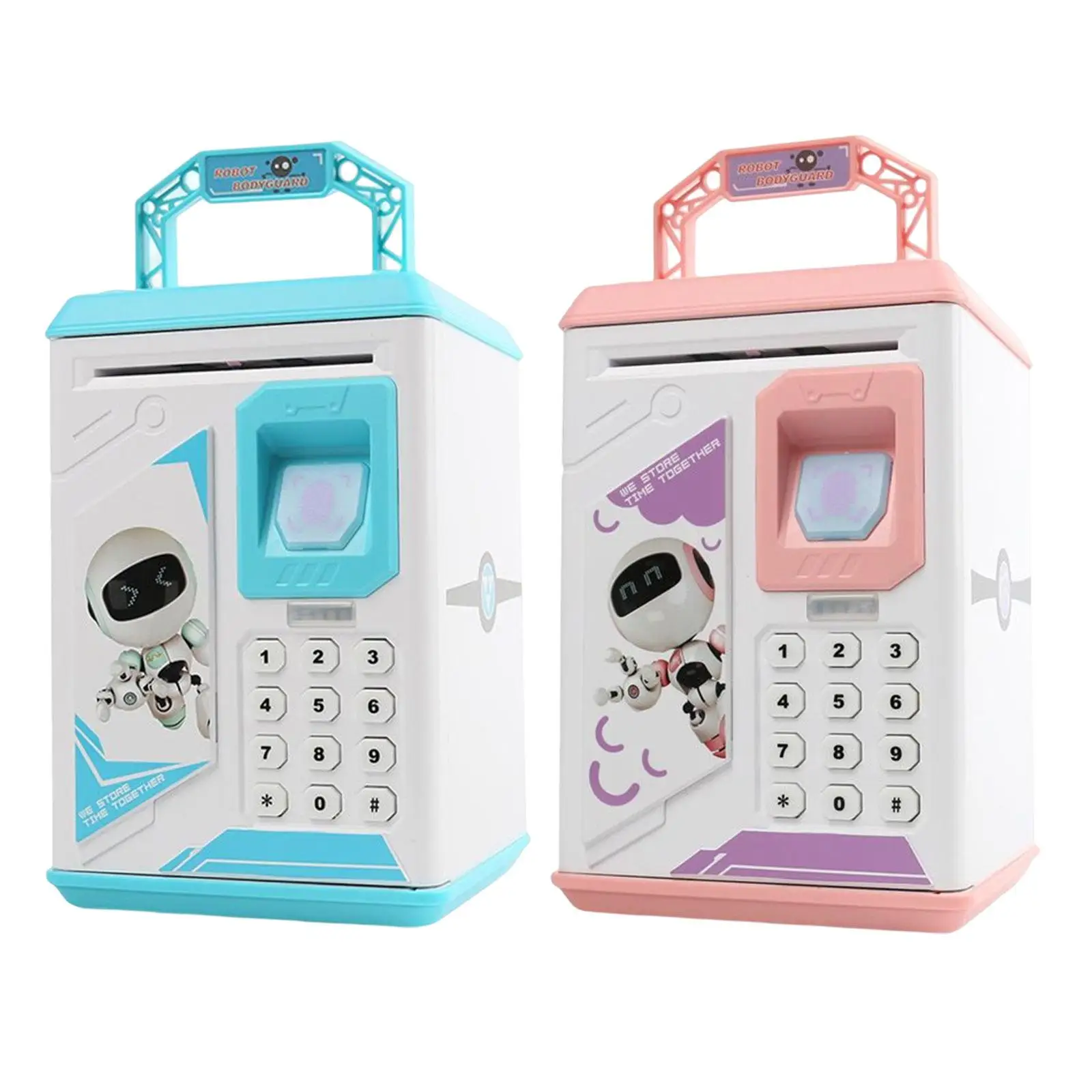 전자 ATM 돼지 저금통 자동 롤 돈 지문 암호 코드 잠금, 미니 ATM 장난감 저장 상자| | - AliExpress
