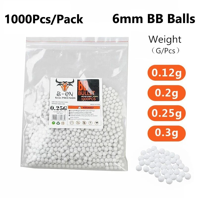 1000-Rounds-Airsoft-Paintball-BBs-Bullets-0-12g-0-2g-0-25g-0-3g-Strike ...