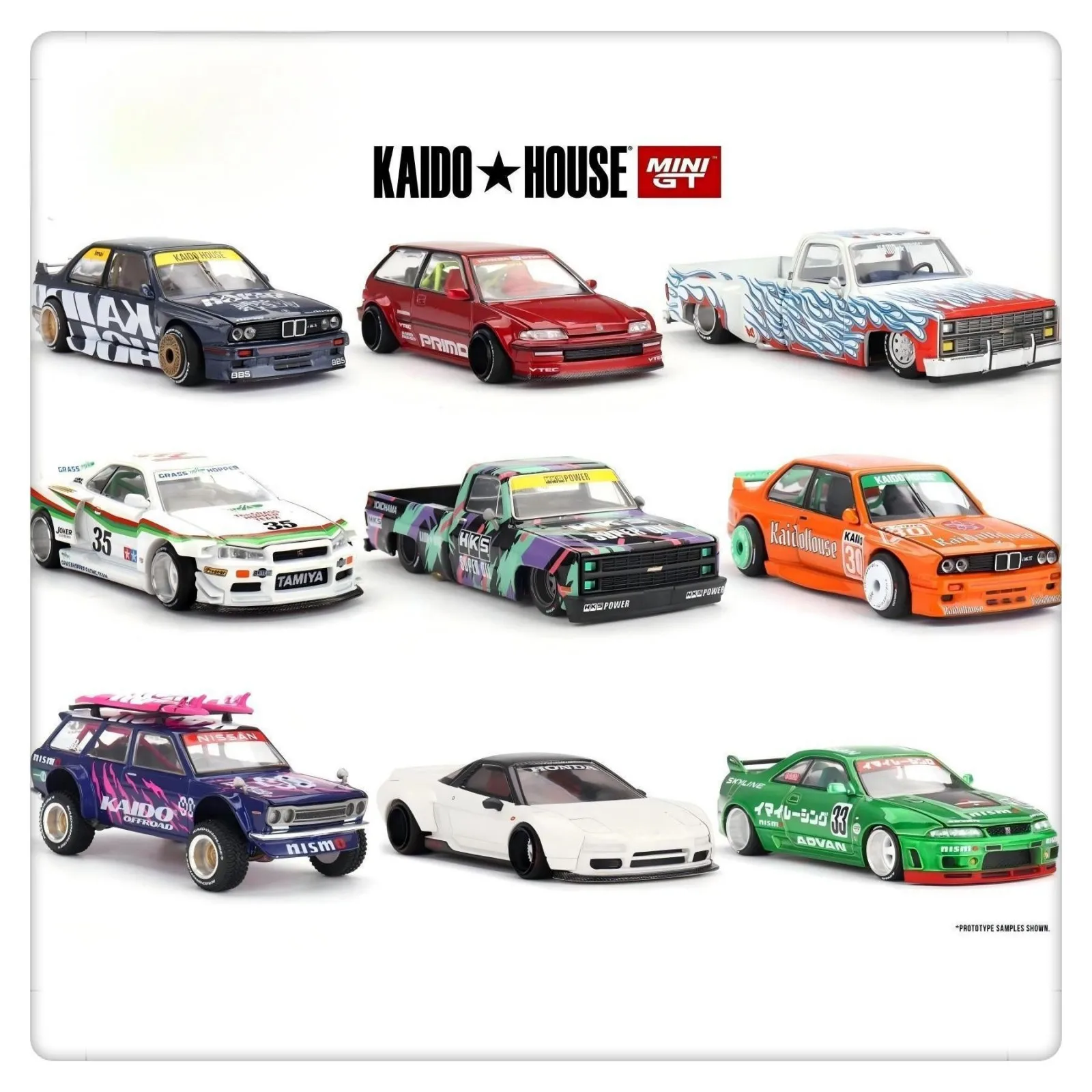 TSM MINIGT KAIDO HOUSE 1:64 KHMG Datsun R33 M3 E30 Kaido 2000GT-R R34 ...