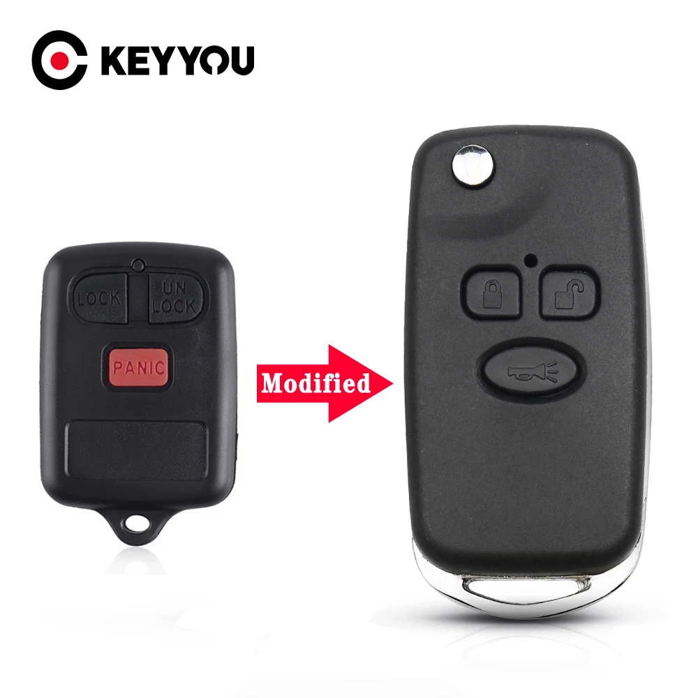 Keyyou Modified 3 Buttons Remote Key Shell Case Fob For Byd F3 F3r Fob ...