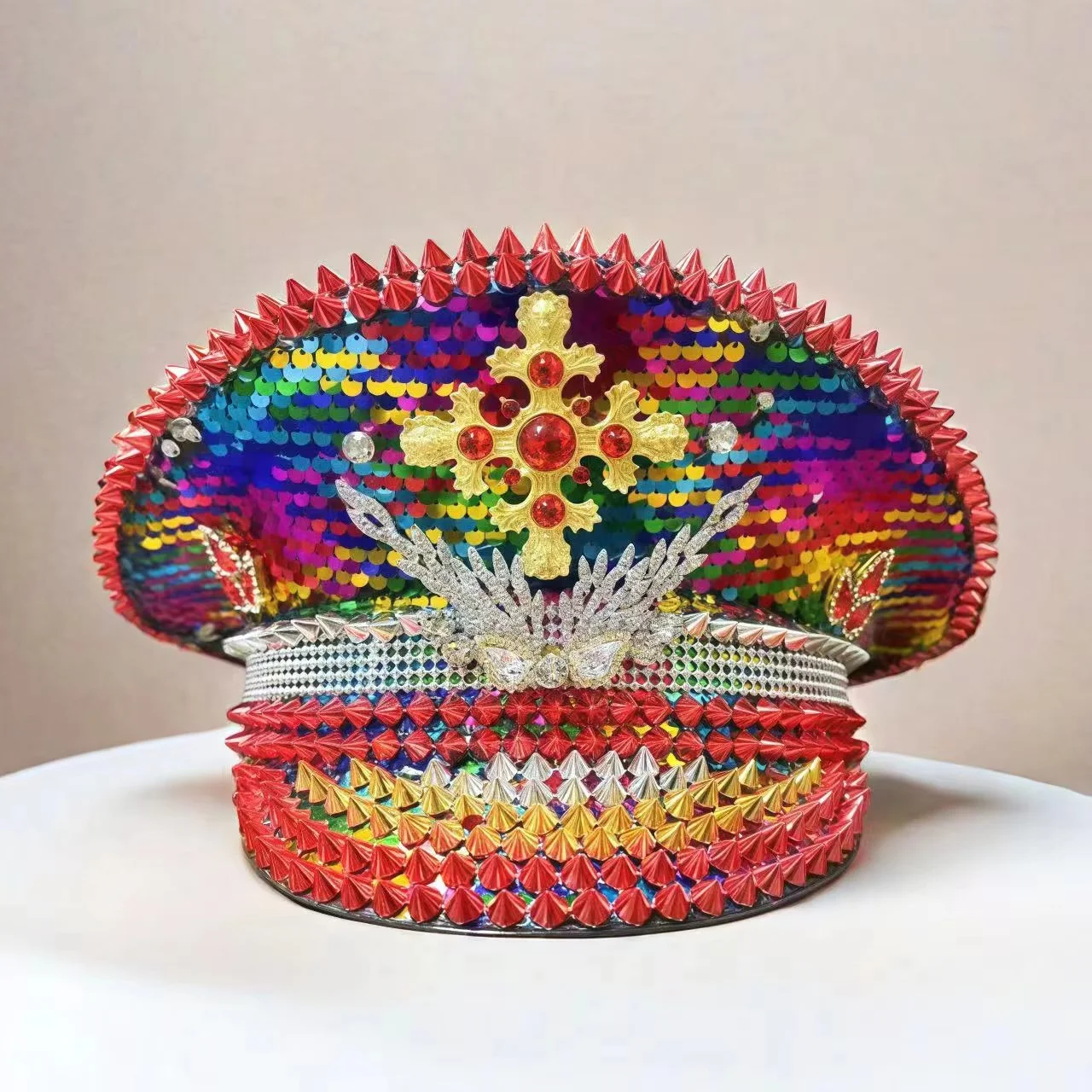 Steampunk Captain Hat Rhinestone for Mardi Gras, Carnival, Rave ...
