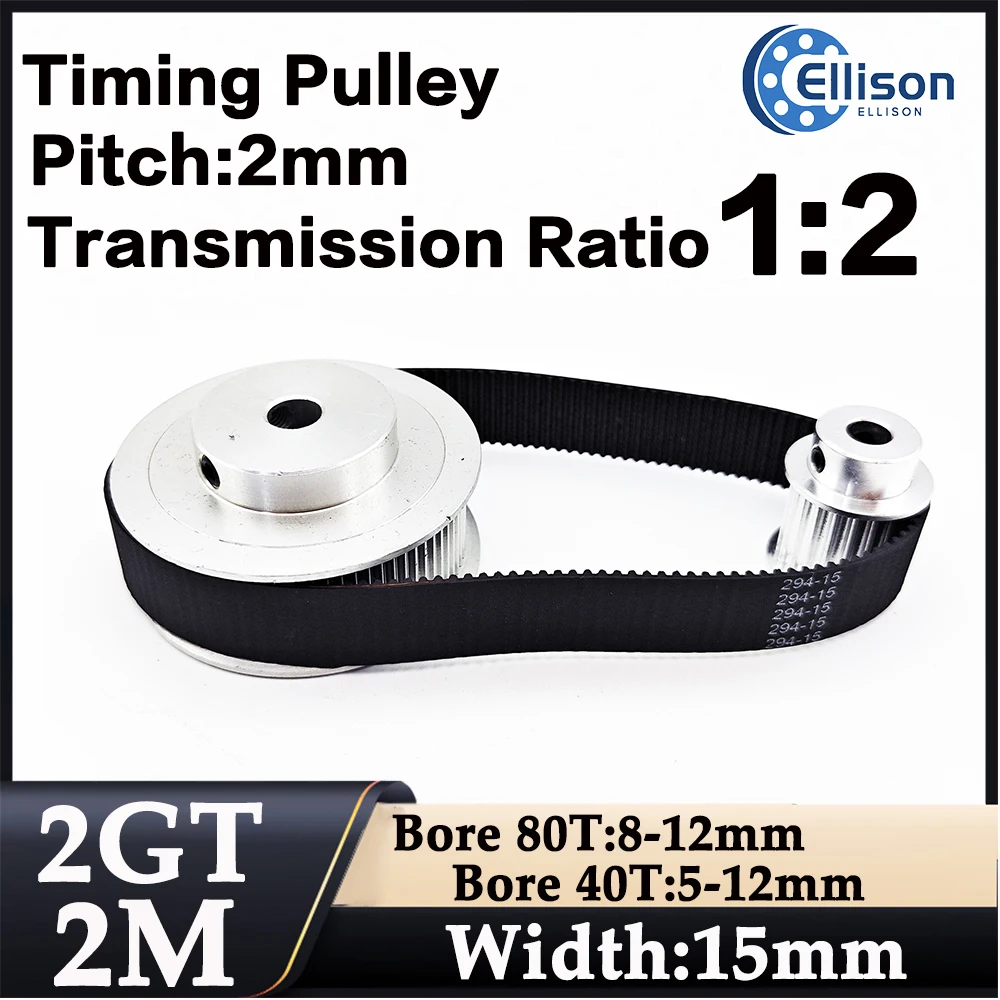 2-1Drive-2GT-pulley-set-40T-and-80T-synchronous-wheels-inner-hole-5 ...