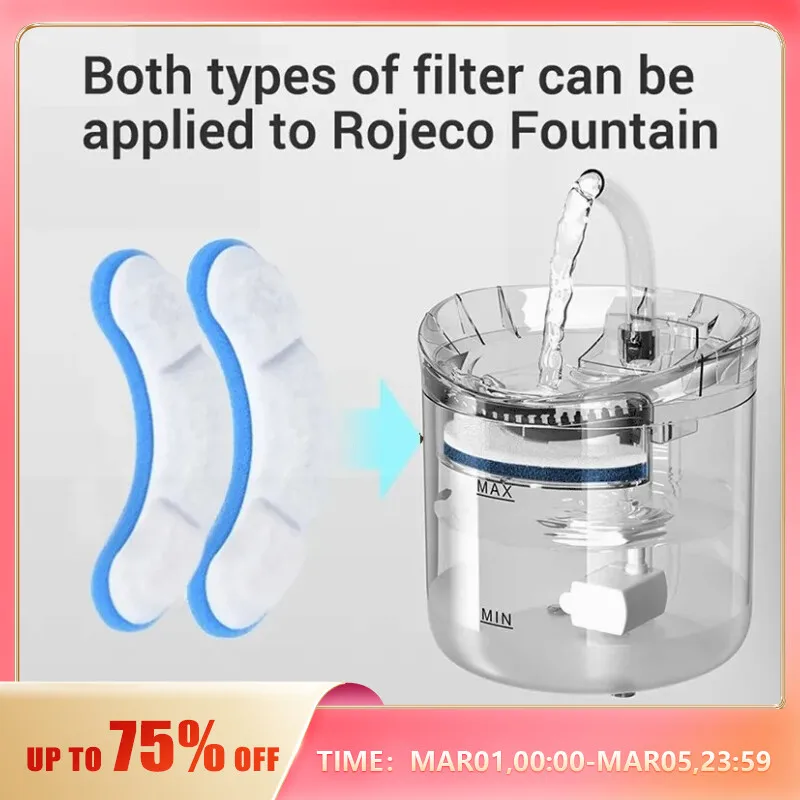 20-50pcs-Cat-Water-Fountain-Replacement-Filters-for-WF050-WF060 ...