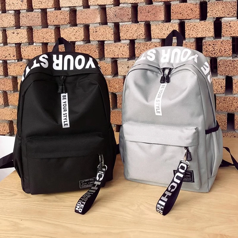 Backpack-For-Students-Canvas-Schoolbag-Lightweight-Large-Capacity-Soft ...