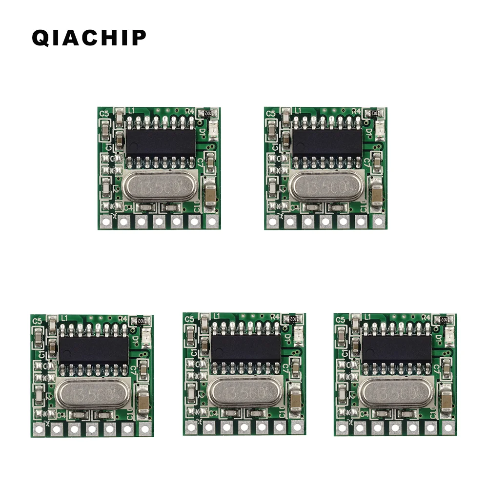 QIACHIP 5pc 433MHz Universal Wireless RF Transmitter Learning Code 1527 Code Pinless Module ...