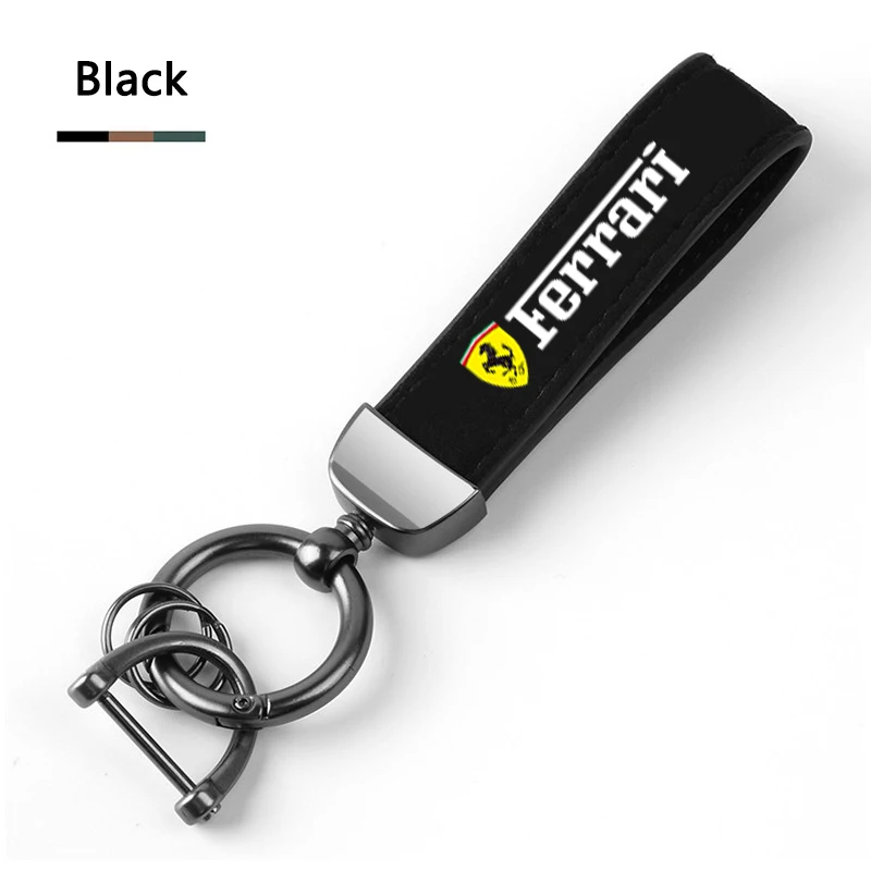 Suede Car Keychain Pendant Holder Gift For Ferrari Roma F80 296 GTB GTS ...