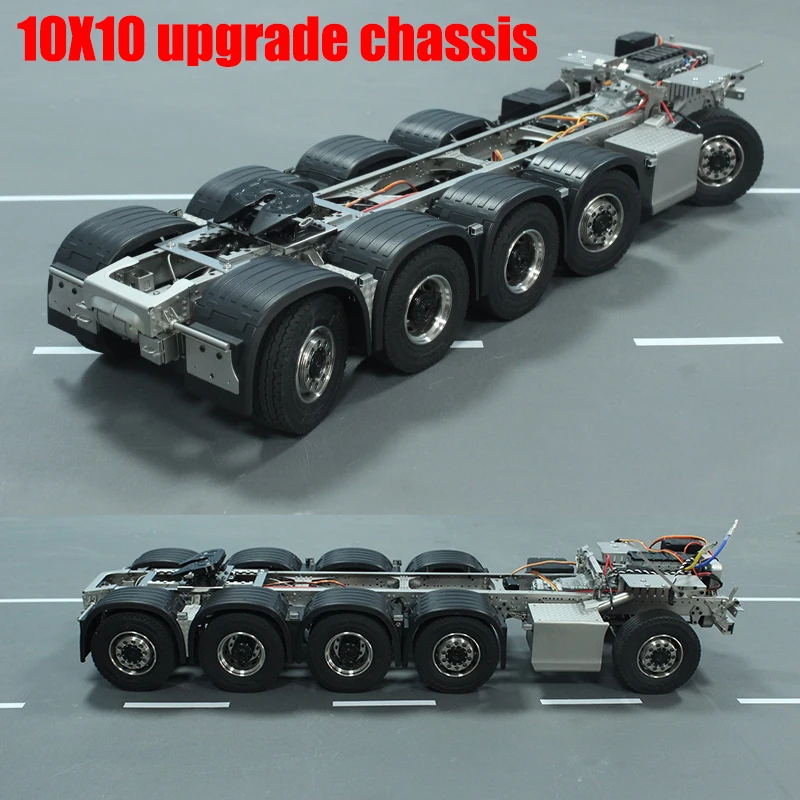 Lxy Metalen 10X10 Upgrade Chassiset Voor 1/14 Tamiya Rc Truck Trailer ...