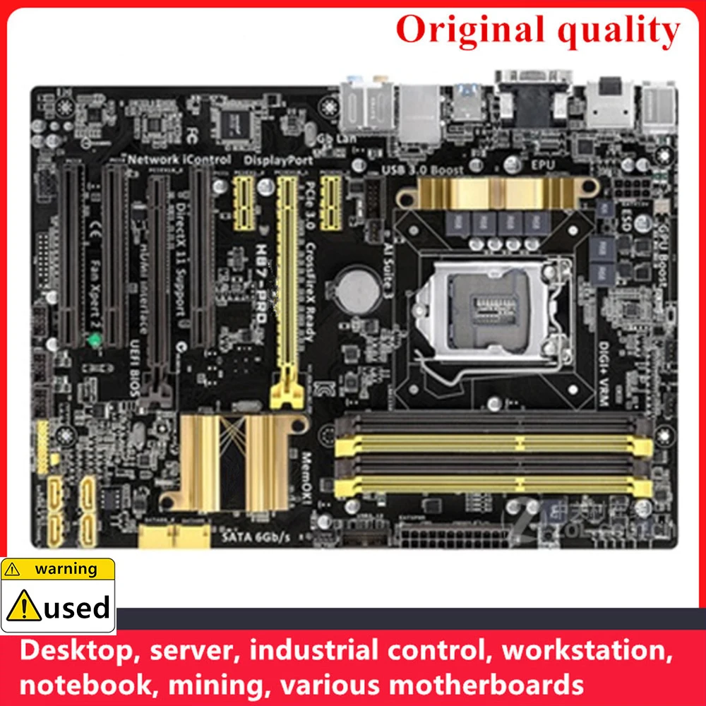 H87-Motherboard-for-H87-PRO-Motherboards-LGA-1150-DDR3-32GB-ATX-For ...