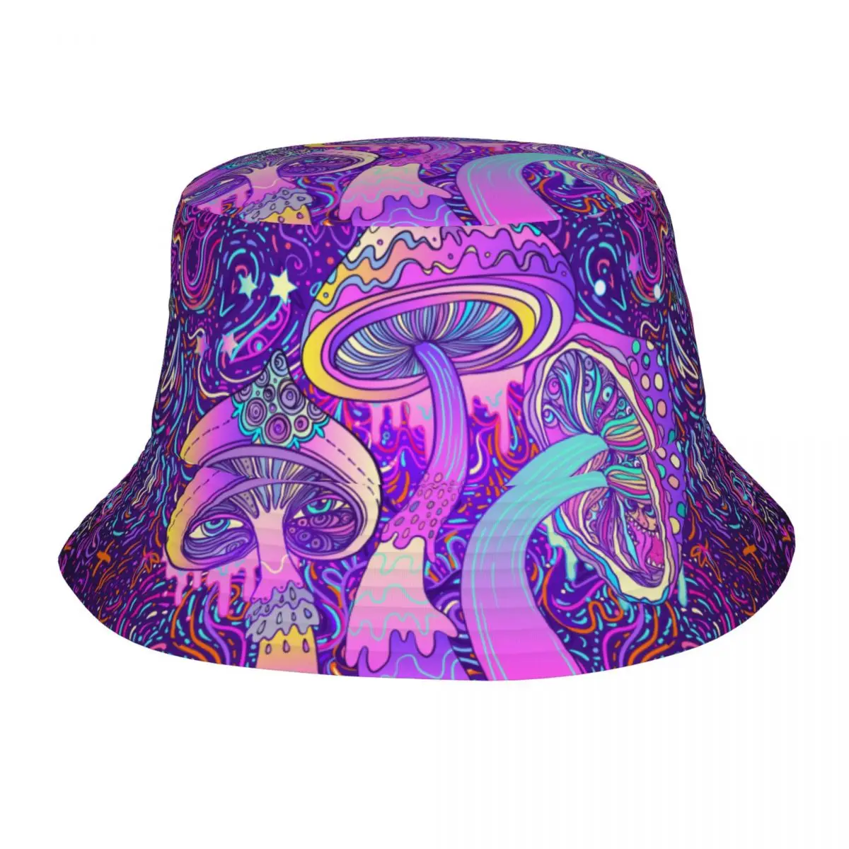 Fashion-Psychedelic-Mushroom-Trippy-Bucket-Hat-Girl-Lightweight-Hiking ...